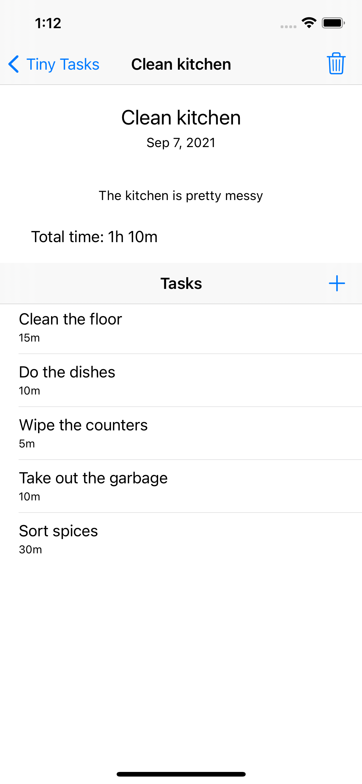 GitHub - marcusc2/tinytasks: iOS app that reduces large projects to small, manageable tasks