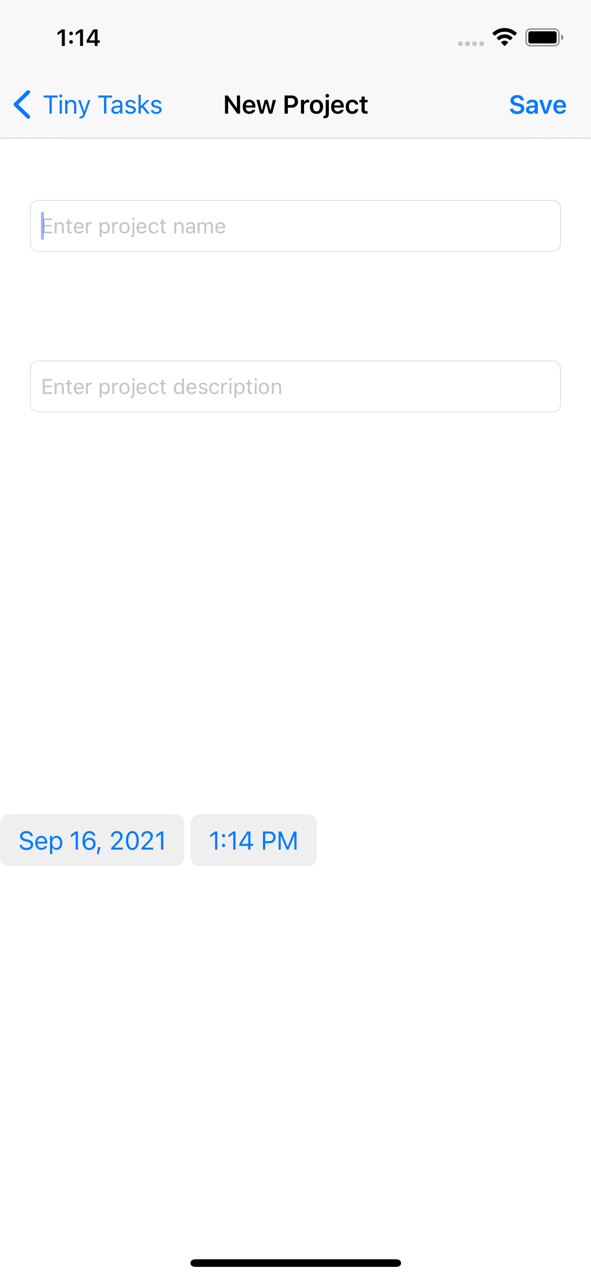 GitHub - marcusc2/tinytasks: iOS app that reduces large projects to small, manageable tasks