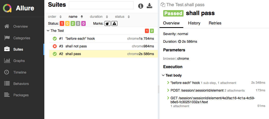 @wdio/allure-reporter v5.10.0 introduced bug with passing status information · Issue #4953 ...