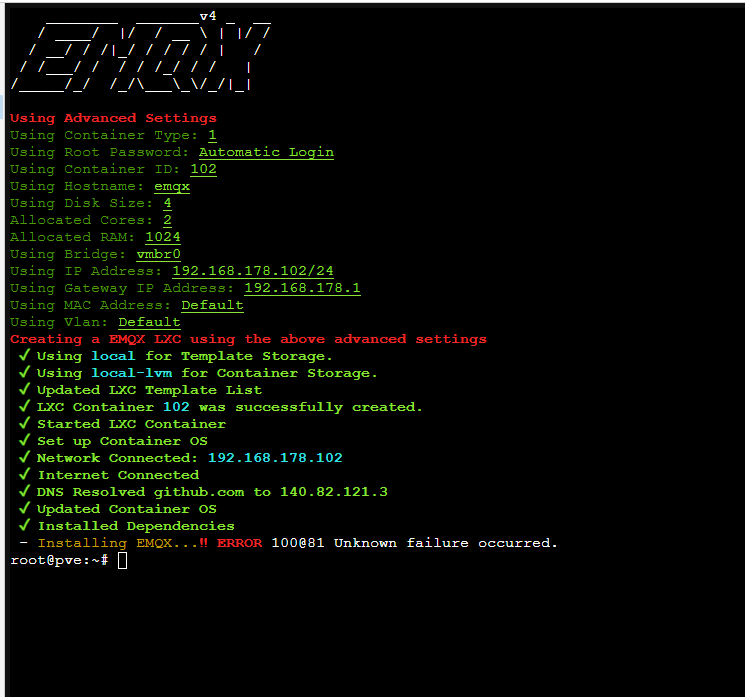 EMQX Installer · Issue #671 · tteck/Proxmox · GitHub