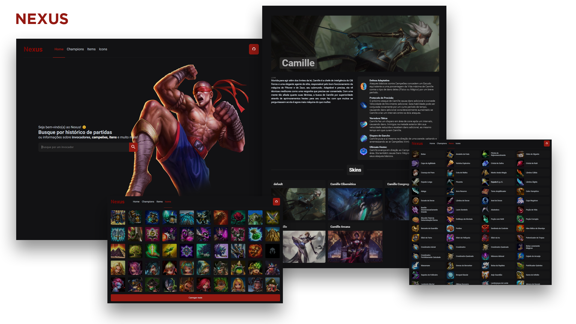 GitHub - lui7henrique/nexus: a league of legends web app to know more ...