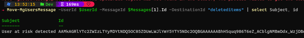 Move-MgUserMessage does not output the new message object · Issue #1861 · microsoftgraph/msgraph ...
