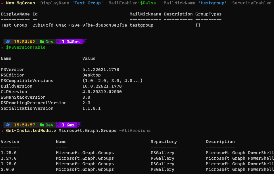 New-MgGroup is giving error · Issue #2134 · microsoftgraph/msgraph-sdk-powershell · GitHub