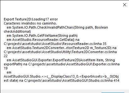 error previewing and exporting textures · Issue #695 · Perfare/AssetStudio · GitHub
