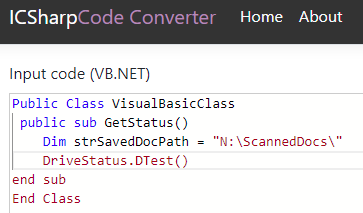 VB -> C#: backslash escaping end of text string quote mark · Issue #724 · icsharpcode ...