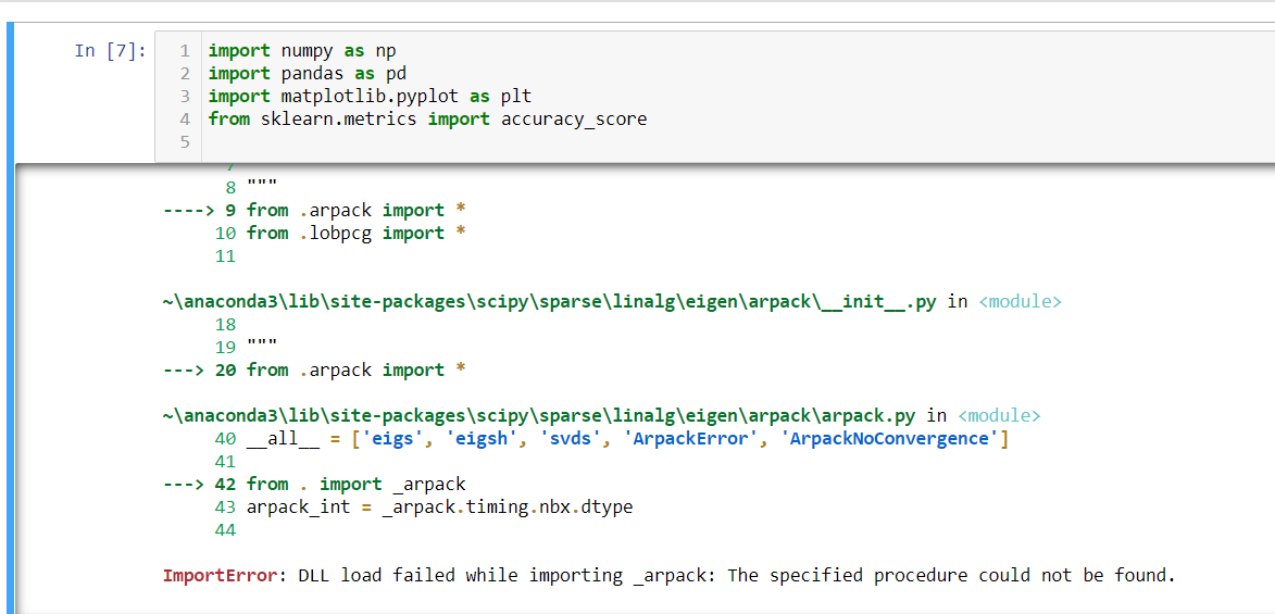 DLL load failed while importing _arpack · Issue #10720 · conda/conda · GitHub