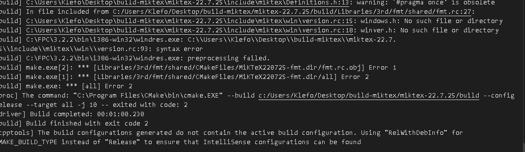 Can You Update The Way To Build Miktex The Official Guide Is So So Out Of Date · Issue 1392