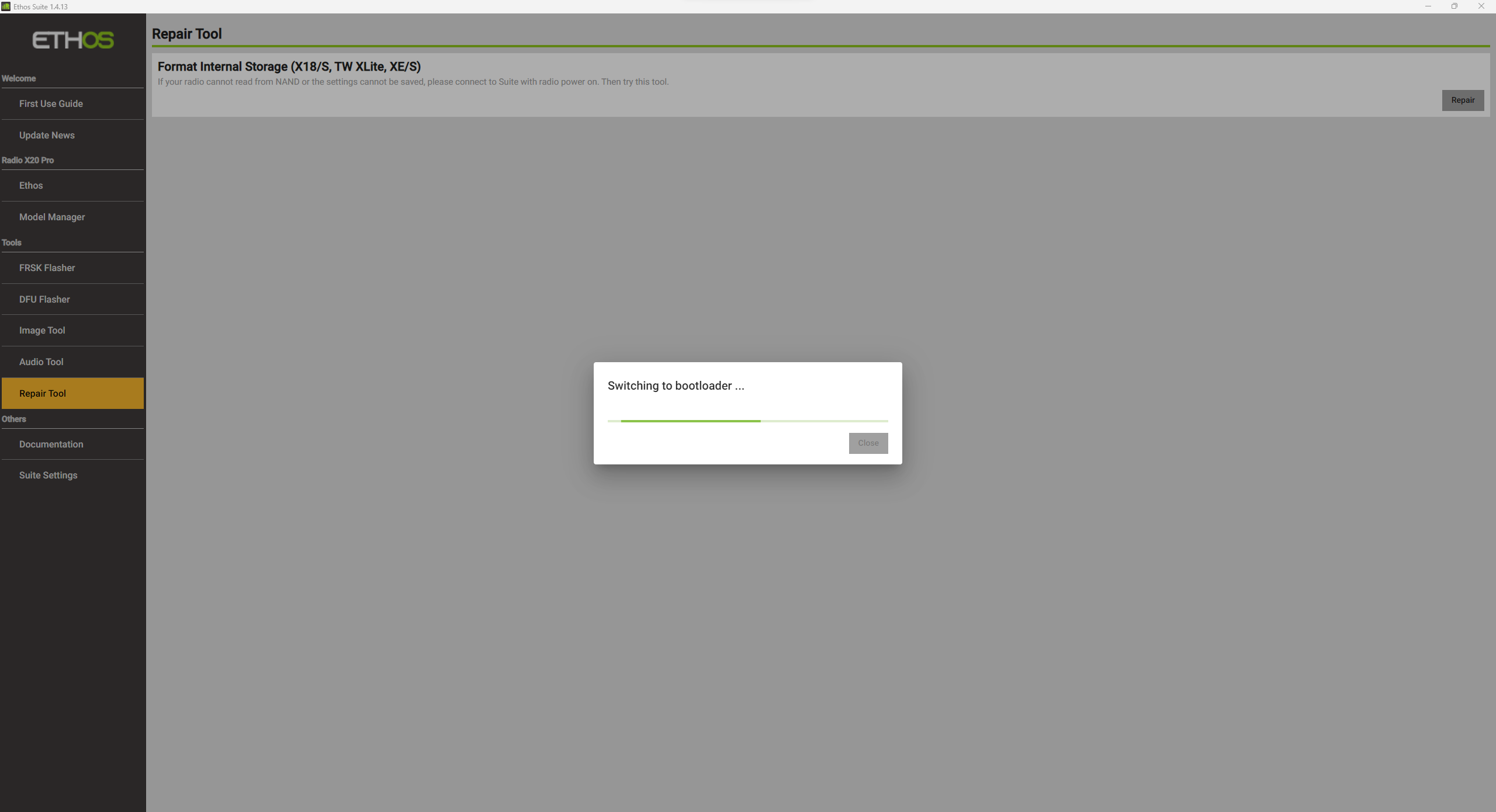 Ethos Suite failed to format X20 Pro · Issue #2999 · FrSkyRC/ETHOS-Feedback-Community · GitHub