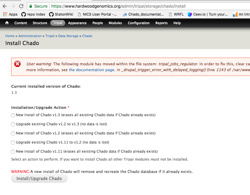 chado 1.3 install issues · Issue #268 · statonlab/hardwoods_site · GitHub