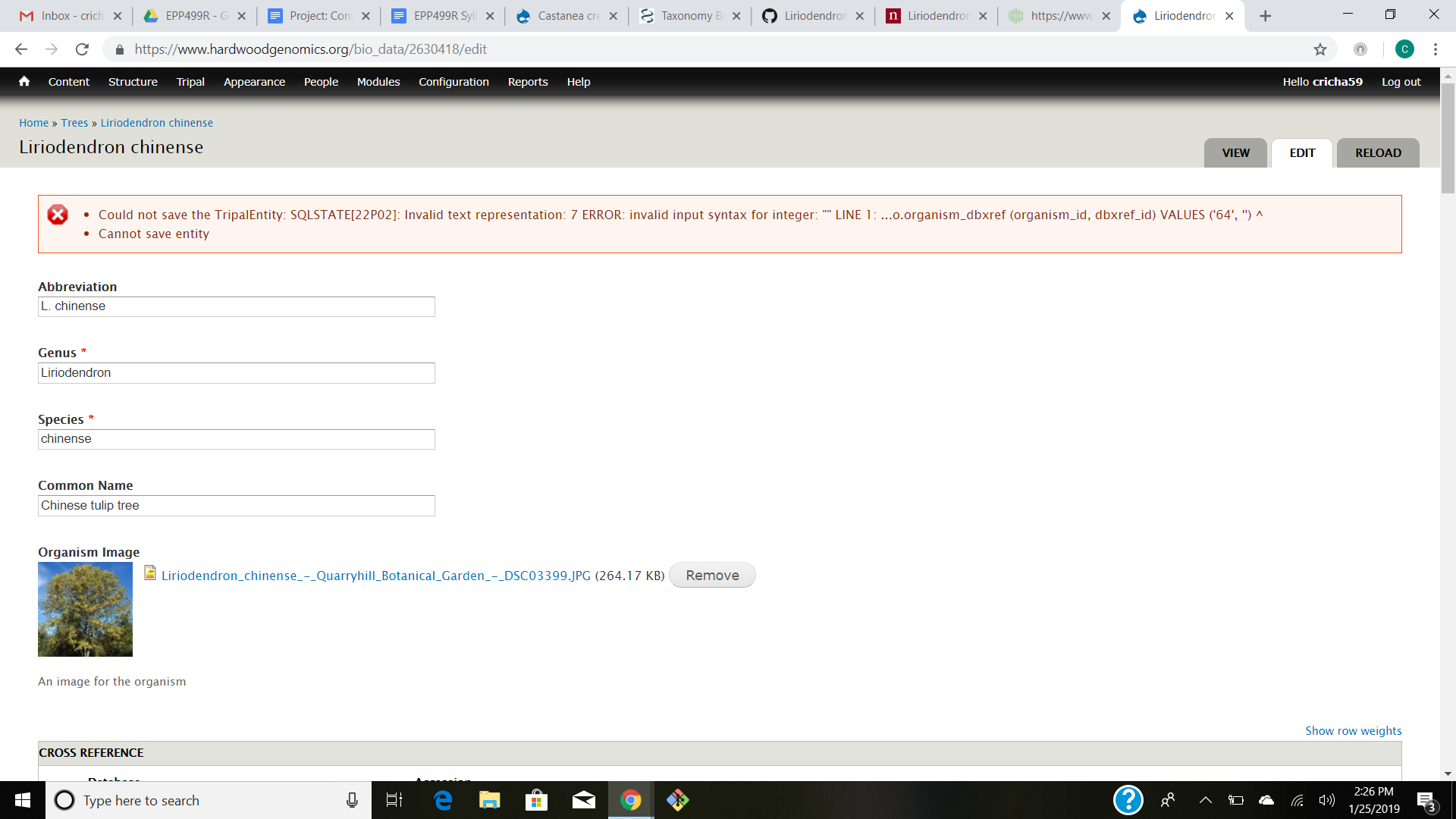 error editing organism content and adding dbxrefs. · Issue #484 · statonlab/hardwoods_site · GitHub