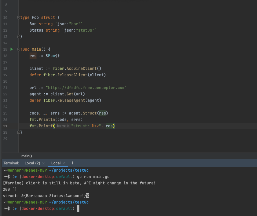 🐛 Client .Struct() SIGSEGV · Issue #1770 · gofiber/fiber · GitHub