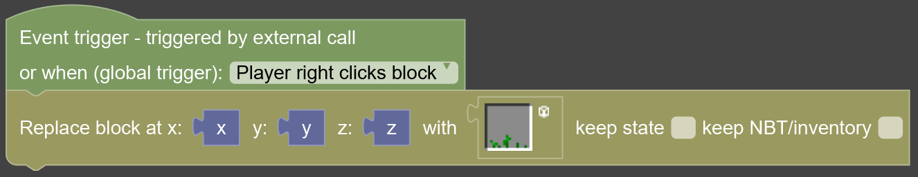 Not possible to use replace block on Fabric 1.19.2-beta8 · Issue #265 · Goldorion/Fabric ...
