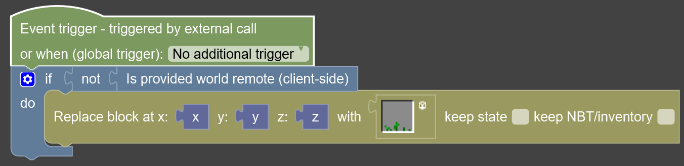 Not possible to use replace block on Fabric 1.19.2-beta8 · Issue #265 · Goldorion/Fabric ...