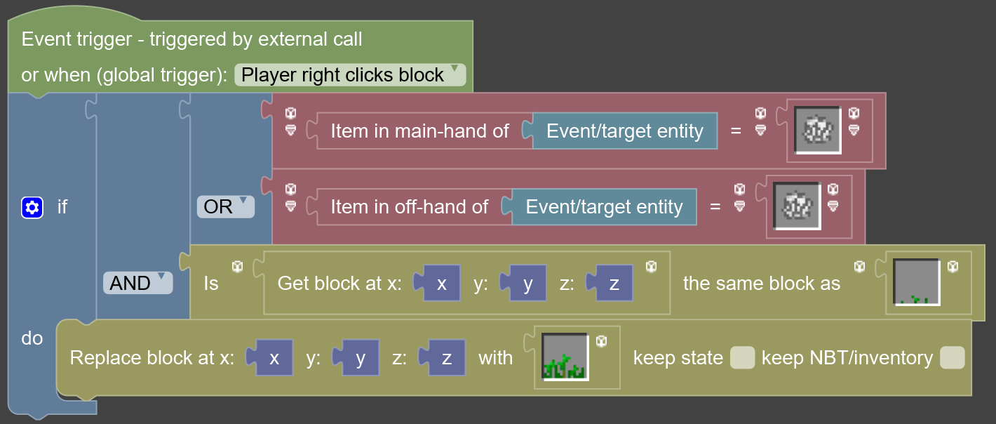 Not possible to use replace block on Fabric 1.19.2-beta8 · Issue #265 · Goldorion/Fabric ...