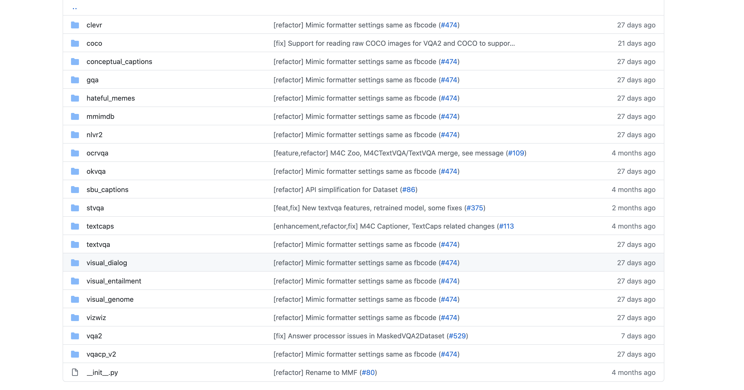 Support For Dataset · Issue #554 · facebookresearch/mmf · GitHub