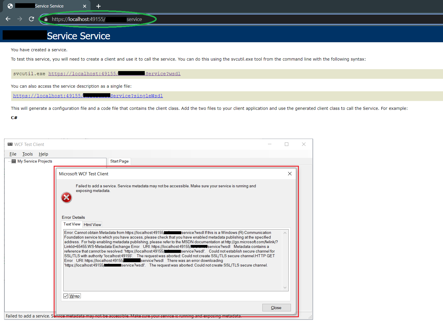 Accessing over Http works but not over Https · Issue #1071 · CoreWCF/CoreWCF · GitHub