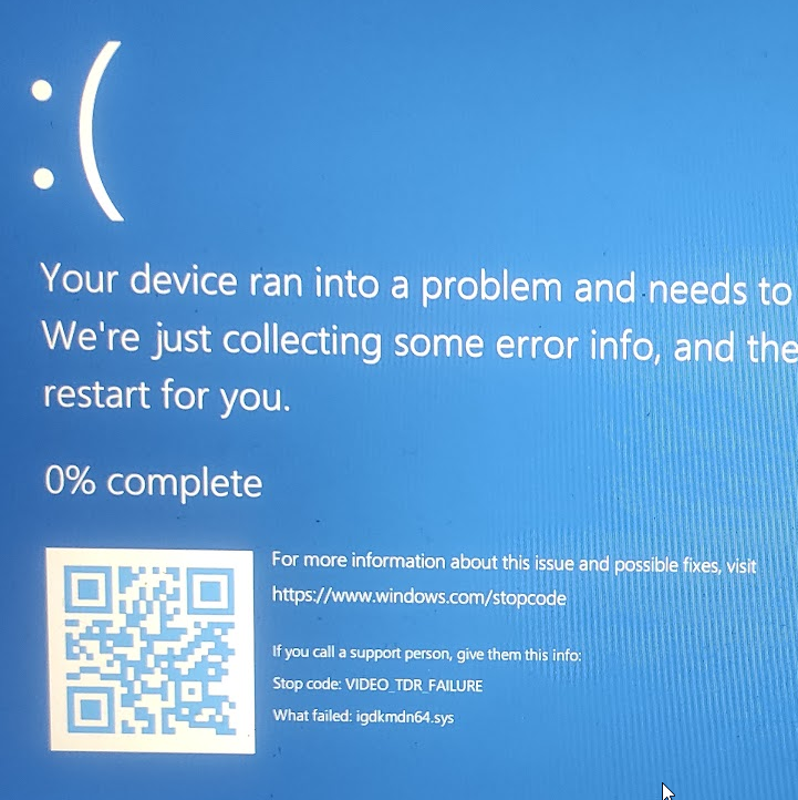 DELBIN full firmware 4.19 BSOD VIDEO_TDR_FAILURE igdkmdn64.sys when get out of sleep · Issue ...