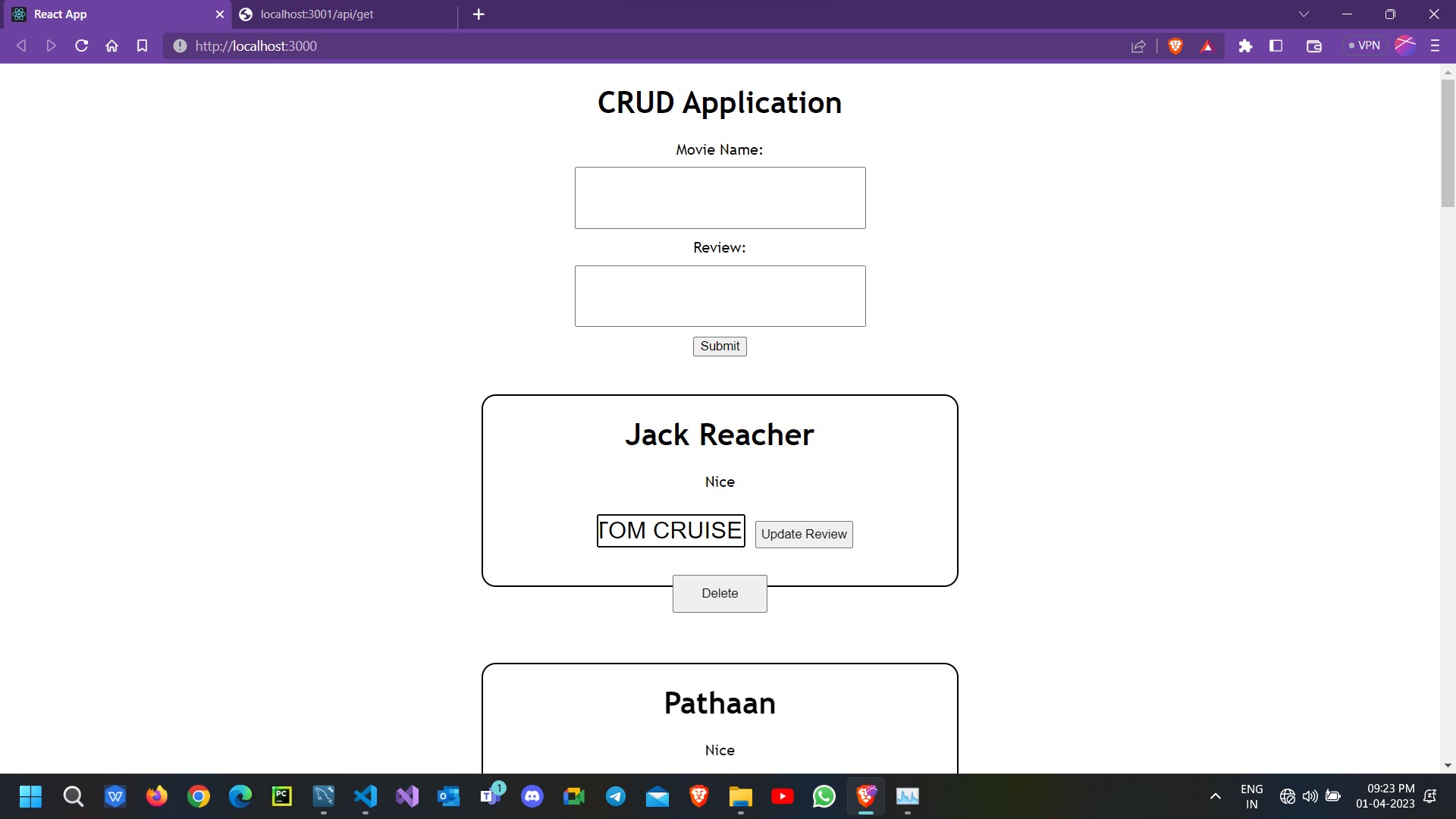 GitHub - SheikhSuhail19/Movie-Review-Crud-App: This is a basic CRUD (Create, Read, Update ...