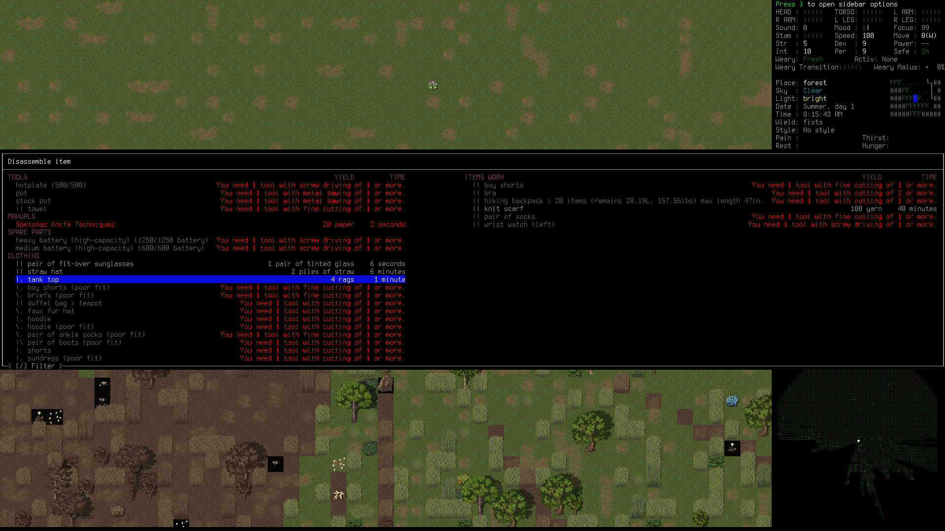 Disassemble menu closes after you disassemble a single item · Issue ...