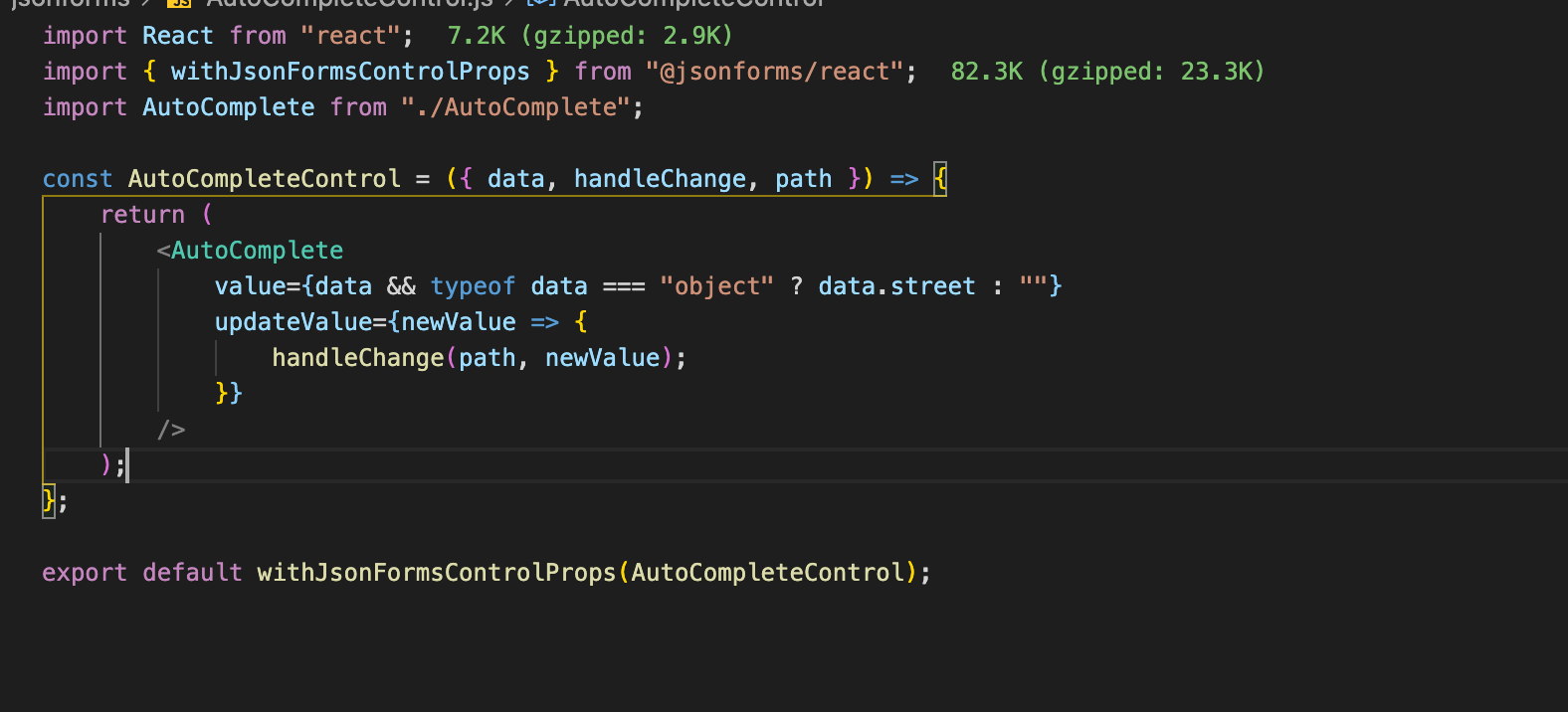 Question: How to pass data between components · Issue #1811 · eclipsesource/jsonforms · GitHub