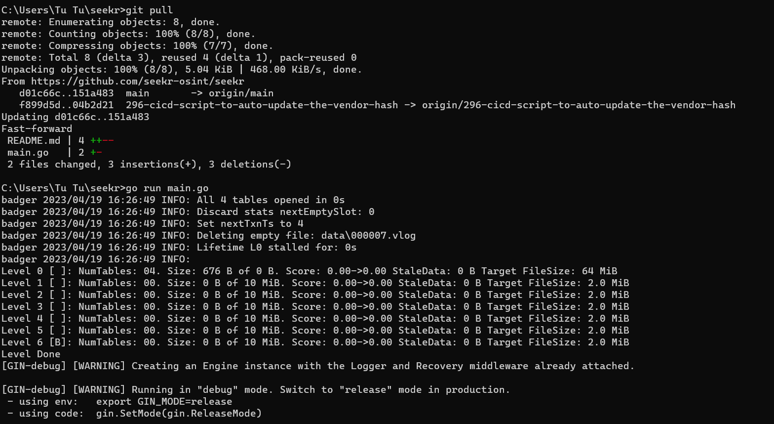 [WEBSITE BUG] · Issue #303 · seekr-osint/seekr · GitHub
