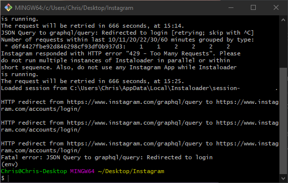 Error login using +args.txt · Issue #1194 · instaloader/instaloader · GitHub