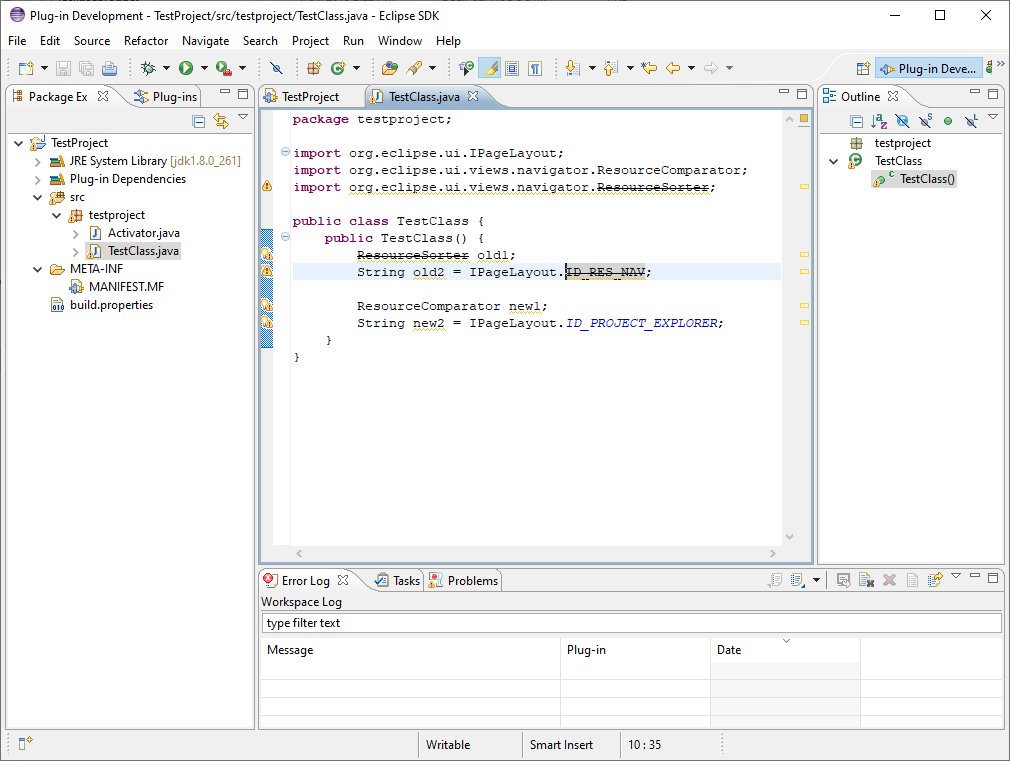 Exception "NoClassDefFoundError: org/eclipse/ui/views/navigator ...
