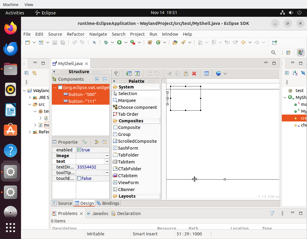Wayland support for SWT editor · Issue #633 · eclipse-windowbuilder/windowbuilder · GitHub