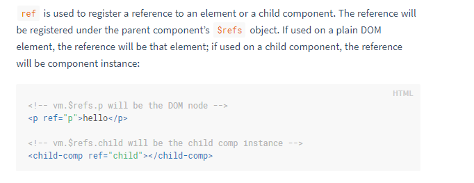 Question of detail description of vm.$refs · Issue #1529 · vuejs/v2.vuejs.org · GitHub