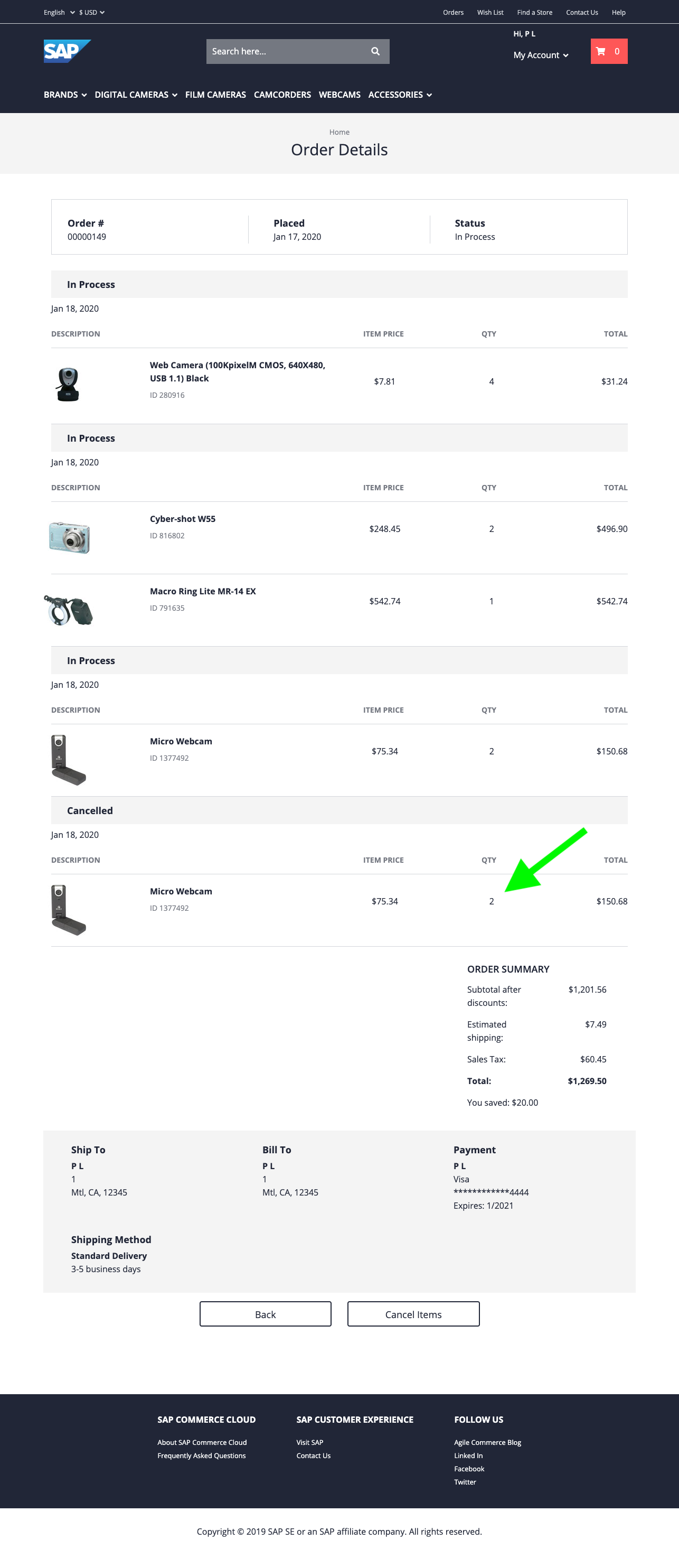 When we display consignments in order details, use the info from the consignment · Issue #6123 ...