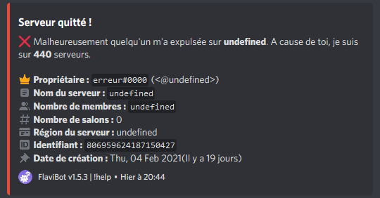 Discord Bots Are Kick From Servers None And Undefined · Issue 2648 · Discorddiscord Api Docs