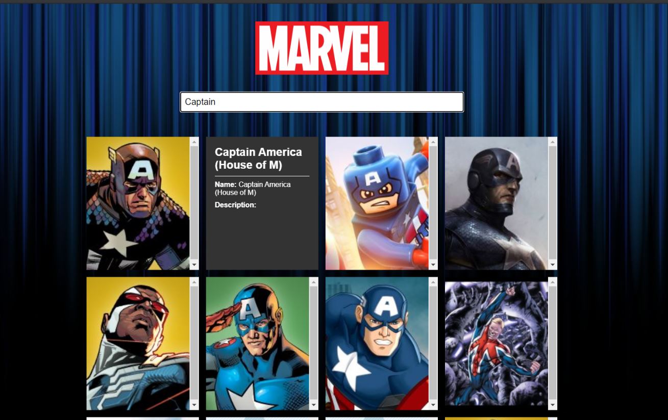 GitHub - MynameisAANYA/Marvel-Character-API: A catalog of Marvel characters created with React ...