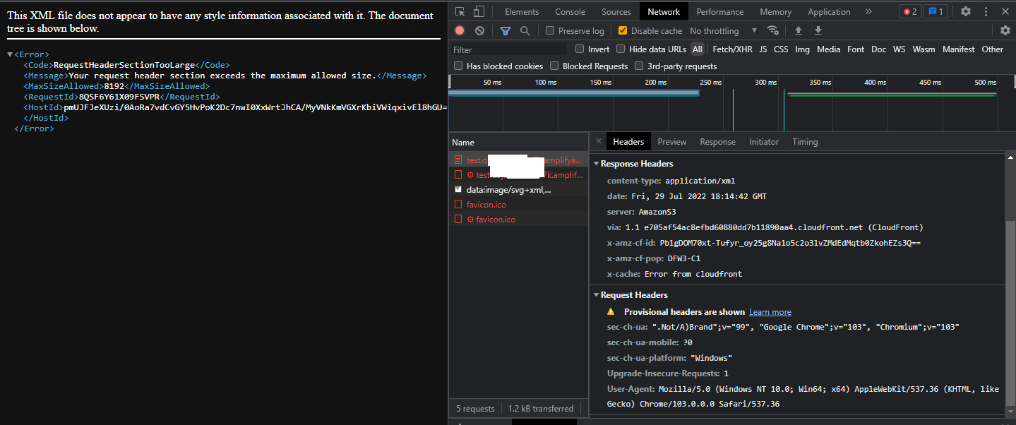 RequestHeaderSectionTooLarge Amplify hosting error after Auth.signIn · Issue #10135 · aws ...