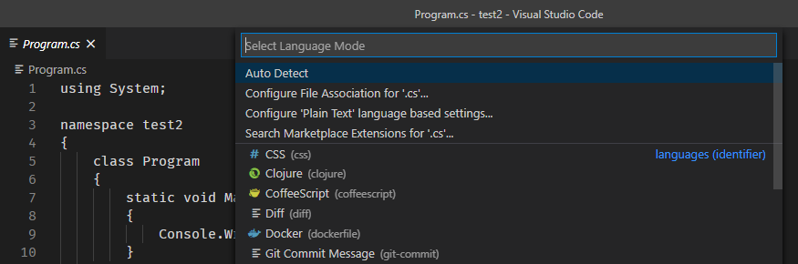 C# Language Mode is no longer an option · Issue #110252 · microsoft ...