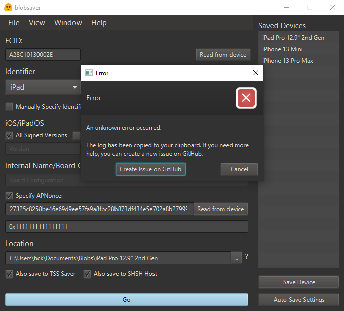 Can't save blobs on blobsaver v3.4.1 · Issue #531 · airsquared/blobsaver · GitHub