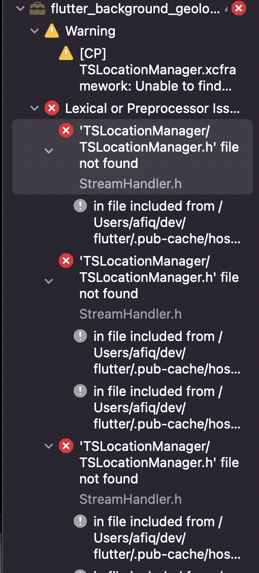 TSLocationManager/TSLocationManager.h' file not found when IOS app build in Xcode · Issue #846 ...