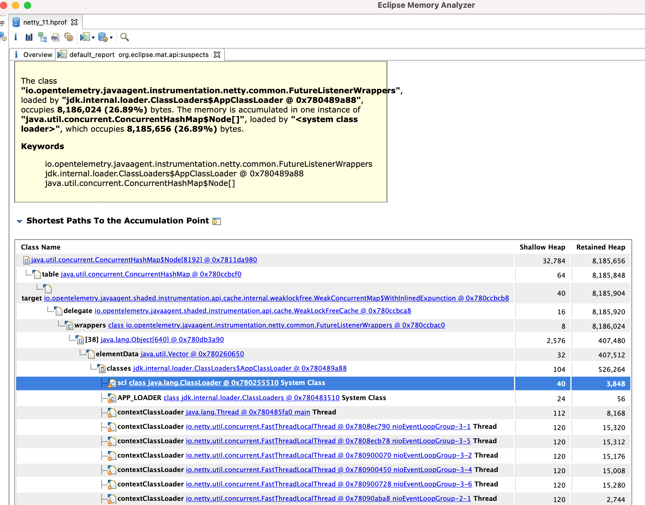 javaagent causes big heap on high load for Netty instrumentation · Issue #5265 · open-telemetry ...