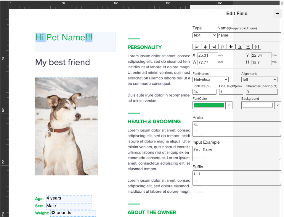 Add Prefix And Suffix To Text Fields · Issue 159 · Pdfmepdfme · Github 