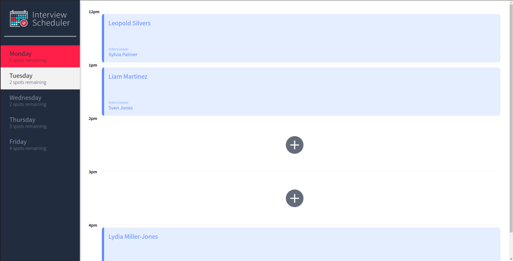GitHub - AcChrome/scheduler: sheduler react assignment