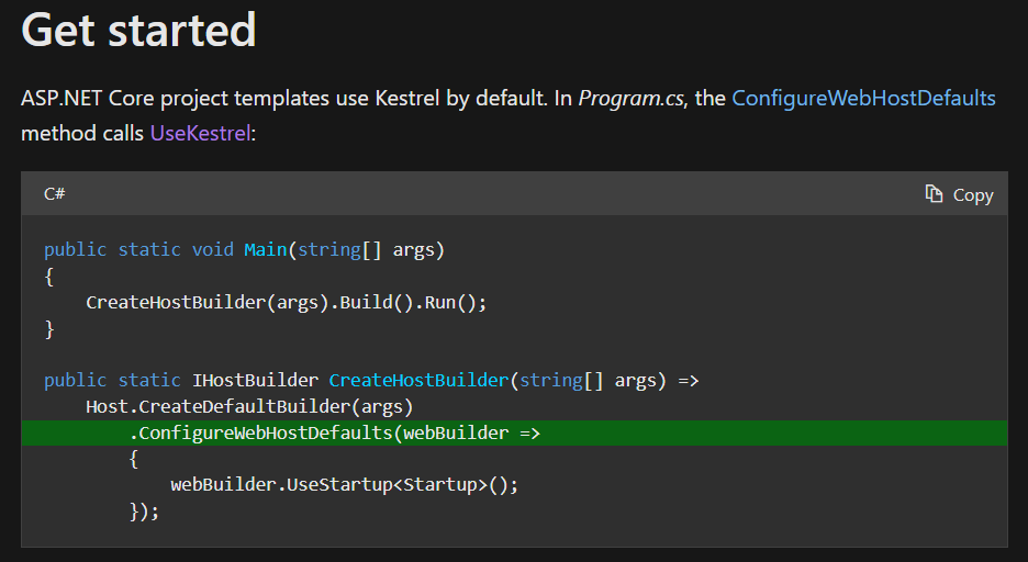 UseKestrel mentioned but not shown in the sample code · Issue #24049 · dotnet/AspNetCore.Docs ...
