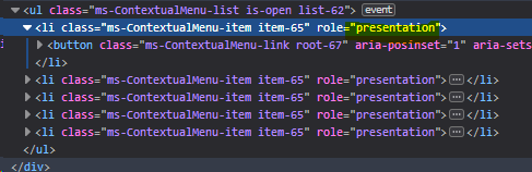 ContextualMenu accessibility - lists are not structured correctly · Issue #7726 · microsoft ...