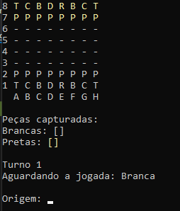 GitHub - Arnauxx/xadrez-console: Jogo de xadrez