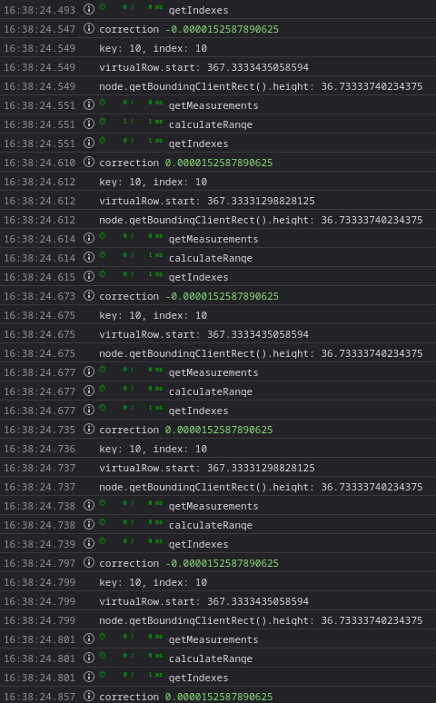 Virtualization Error · Issue 445 · Kevinvandymaterial React Table · Github