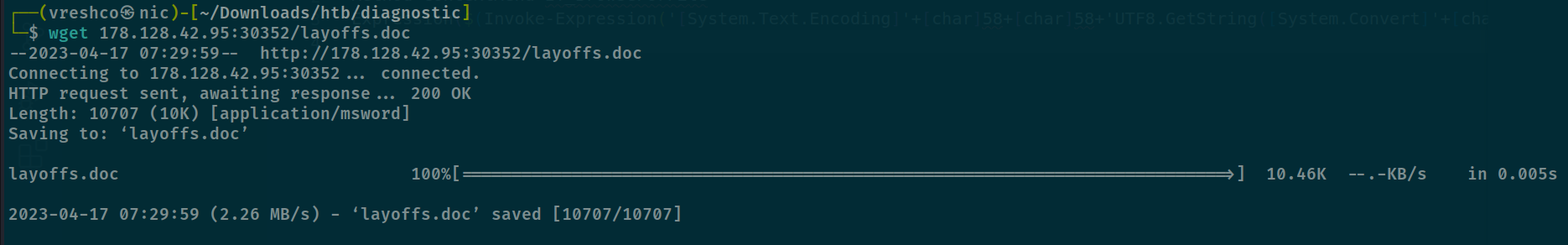 Hacktheboxcategoriesforensicsdiagnosticreadmemd At Main · Jon Brandyhackthebox · Github 