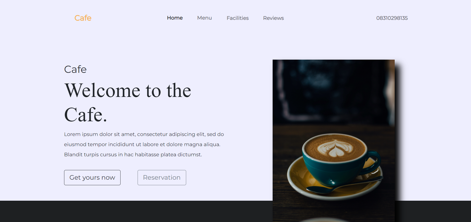 GitHub - Sutejsk28/Cafe-shop-front-page