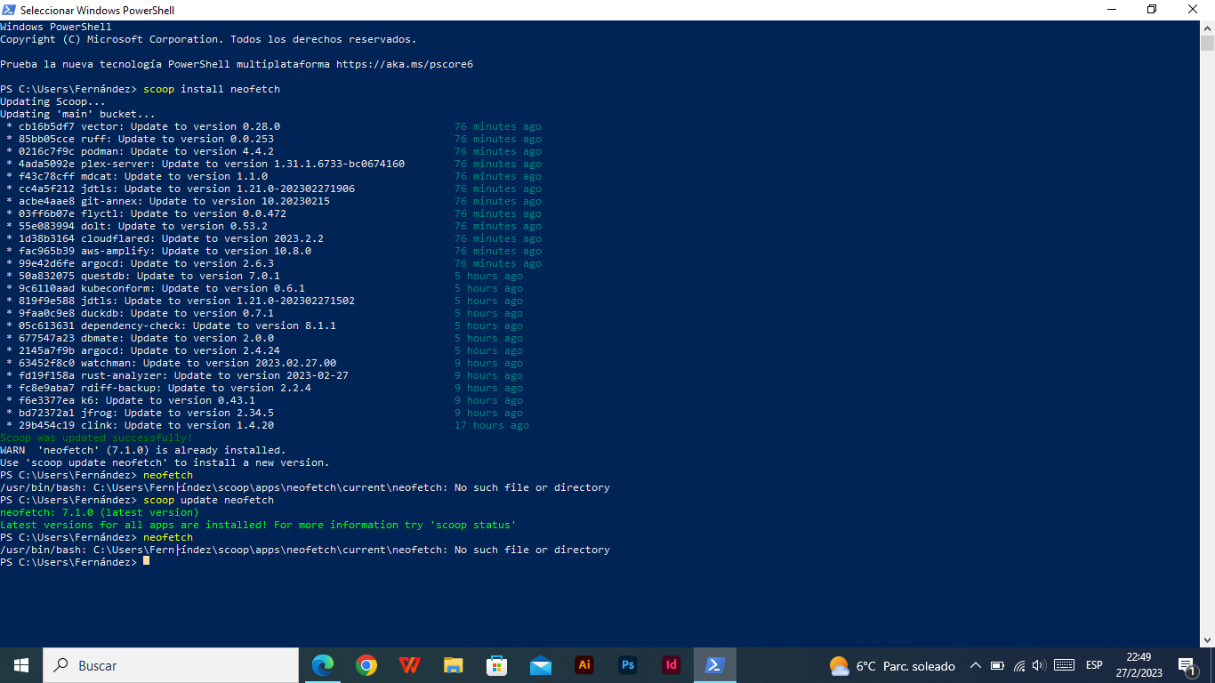 Scoop can't install "Neofetch", even with Git insatlled · Issue #5411 · ScoopInstaller/Scoop ...
