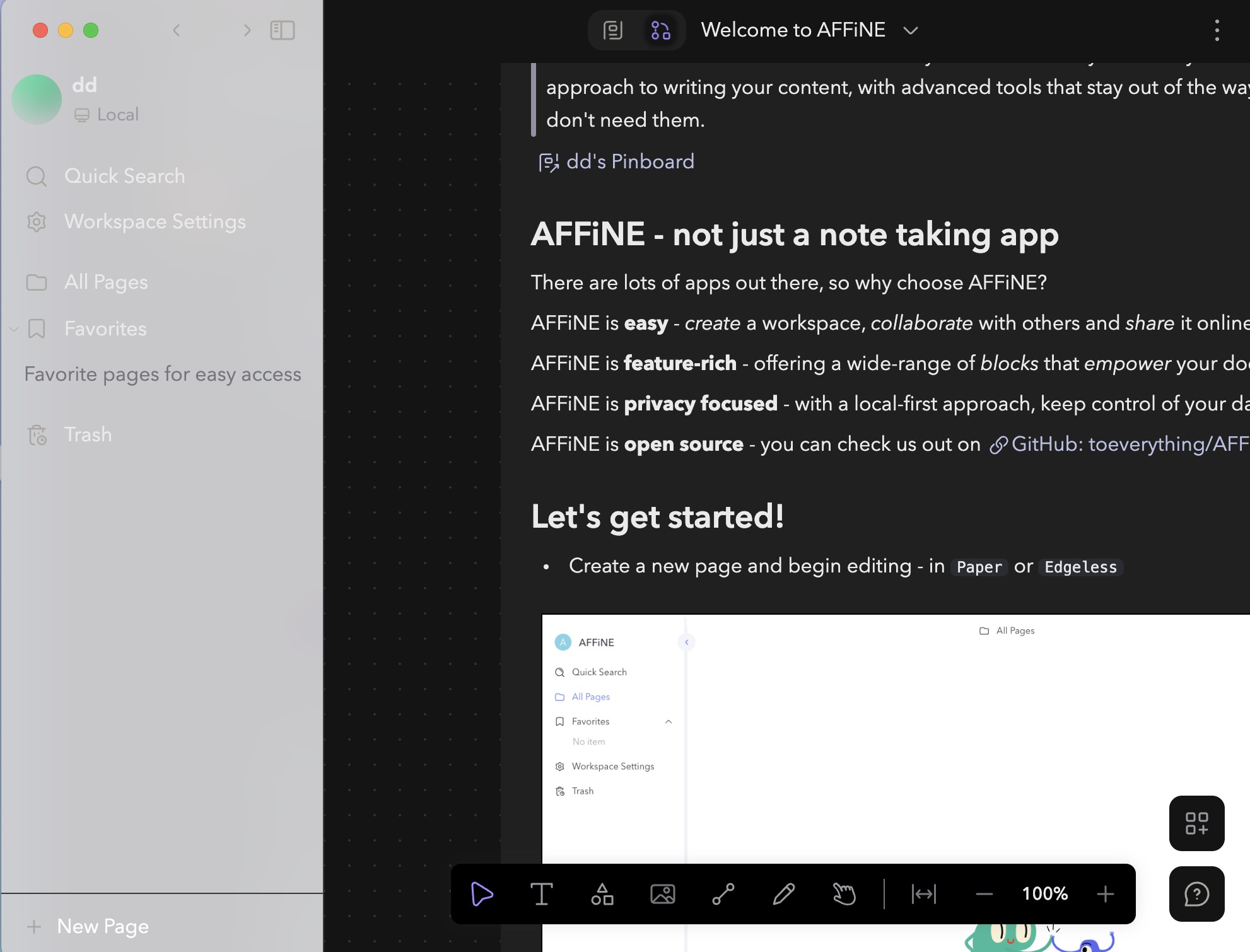 Sidebar: incorrect background color in dark mode after startup · Issue #2220 · toeverything ...