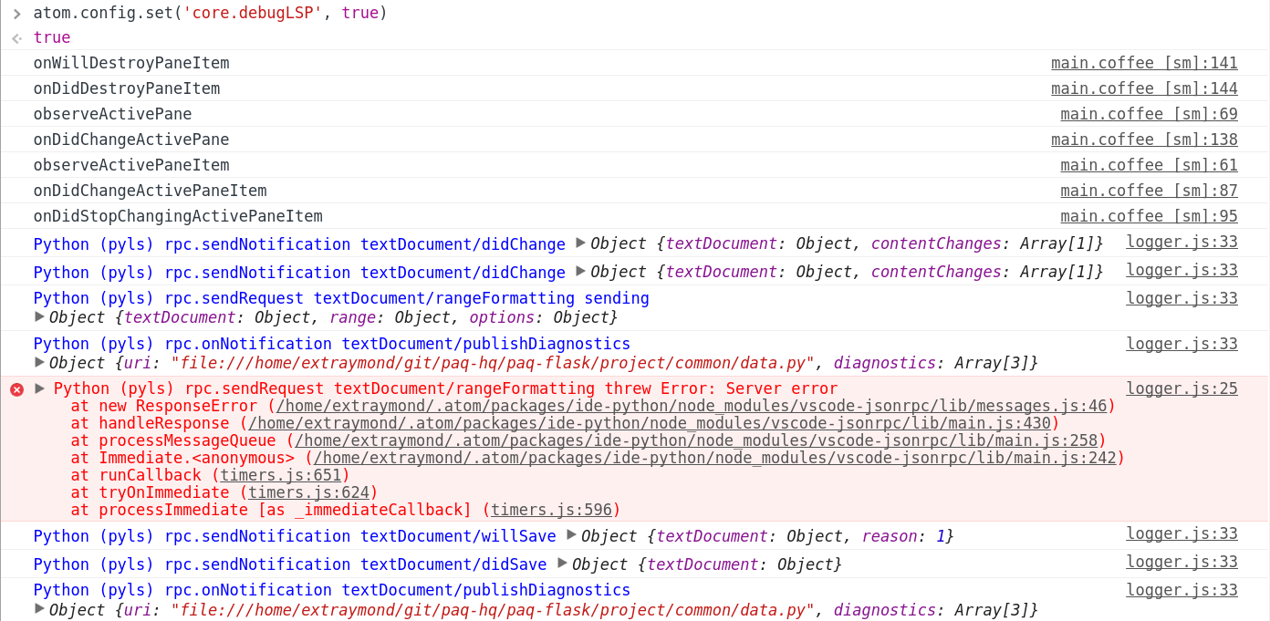 Forever formatting loop · Issue #44 · atom-community/ide-python · GitHub