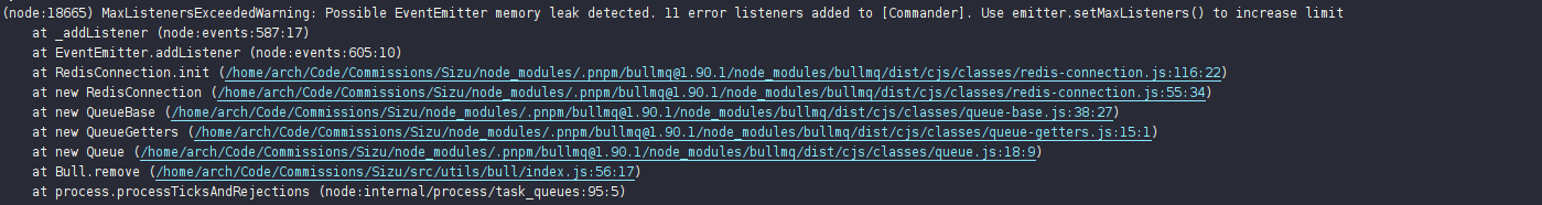 BullMQ EventEmitter Memory Leak · Issue #1614 · taskforcesh/bullmq · GitHub