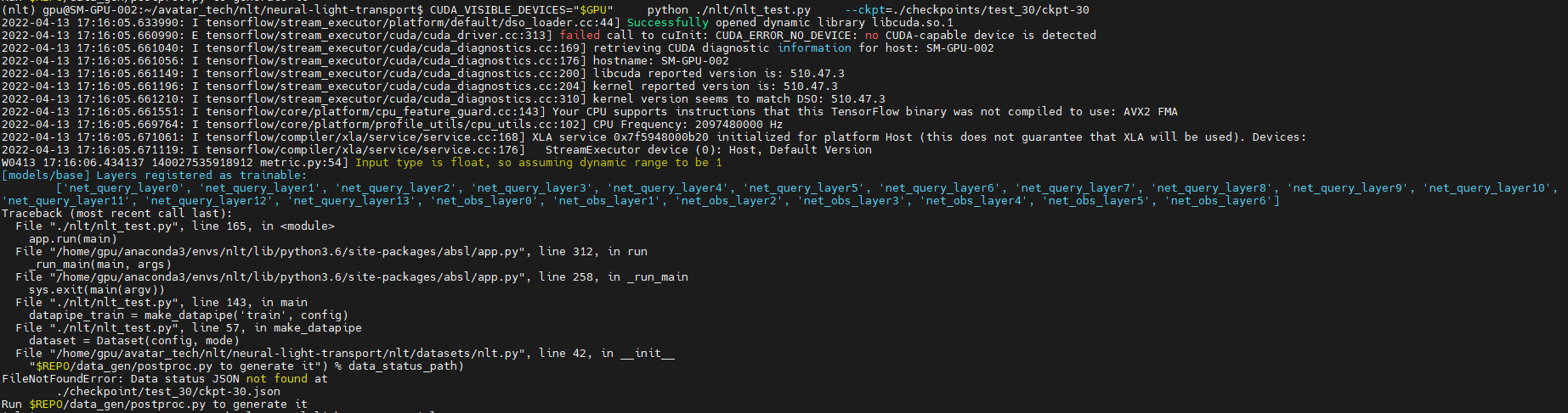 Issues running nlt_test.py · Issue #8 · google/neural-light-transport ...